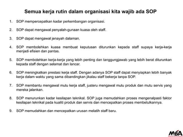 MENYUSUN DAN MENULIS SOP | PDF