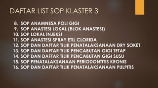 SOP KLASTER 3 daftar list standar operasional prosedur.pptx