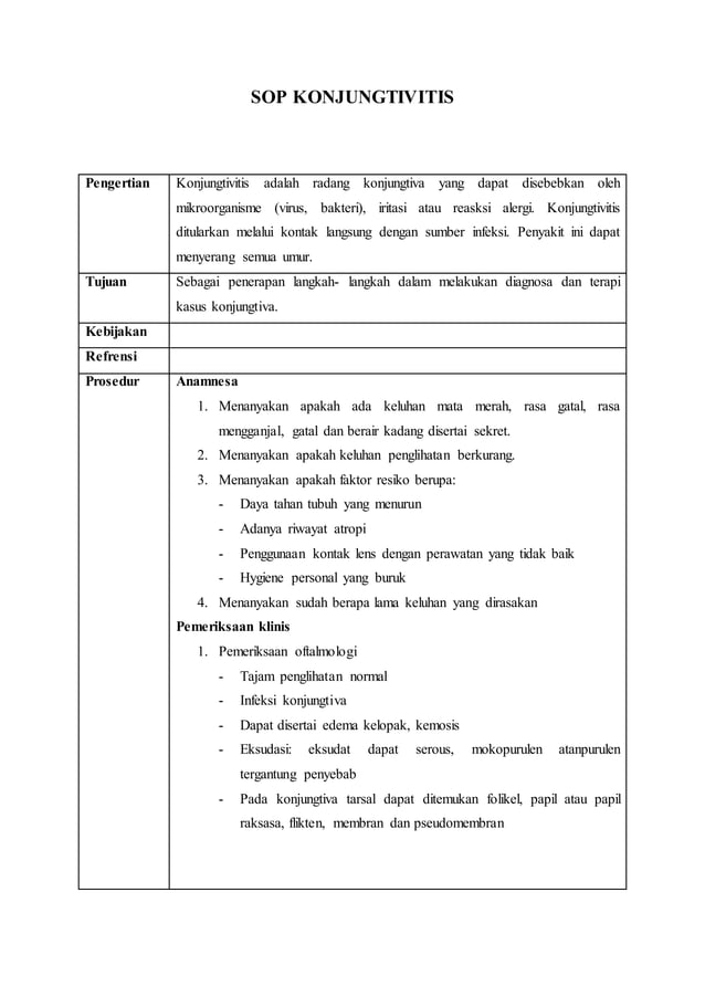 Sop konjungtivitis | PDF