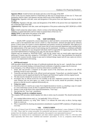 Sop literature | PDF