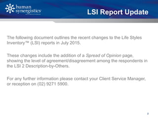 LSI Report Update - Spread of Opinion | PPT