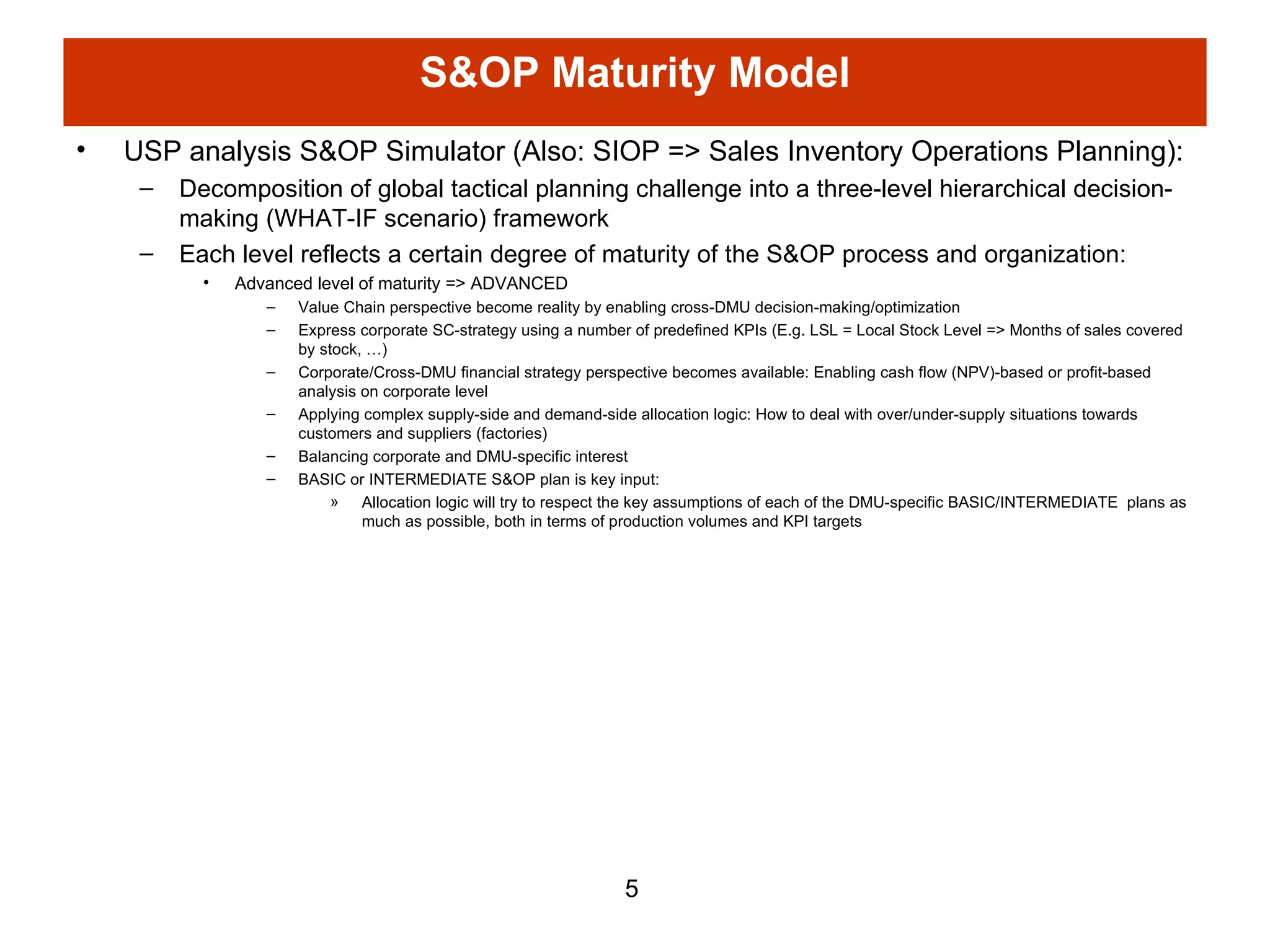 S&op maturity model | PPT