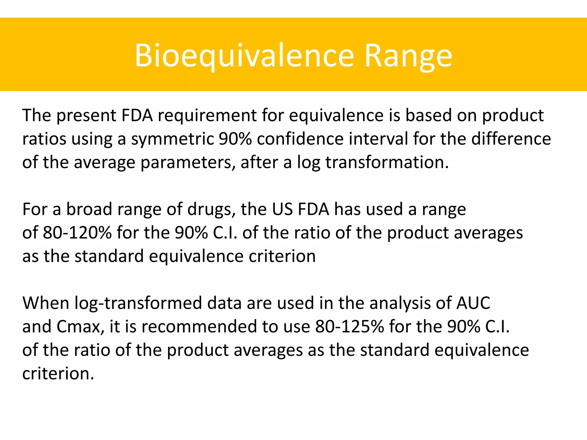 Bioequivalence studies : A statistical approach through "R" | PPTX