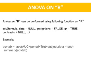 Bioequivalence studies : A statistical approach through "R" | PPTX