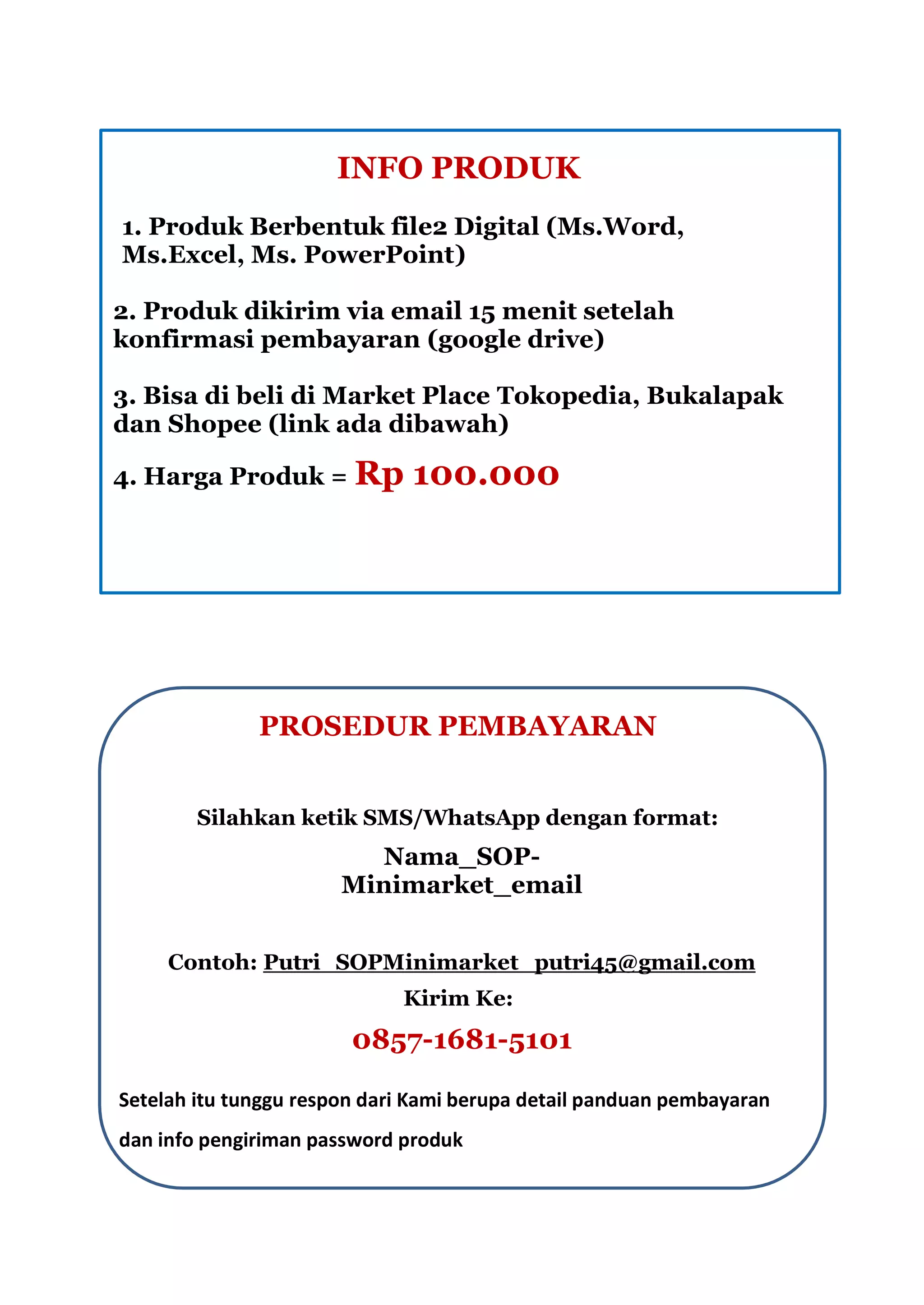 Sop minimarket toko modern alfamart indomaret | PDF