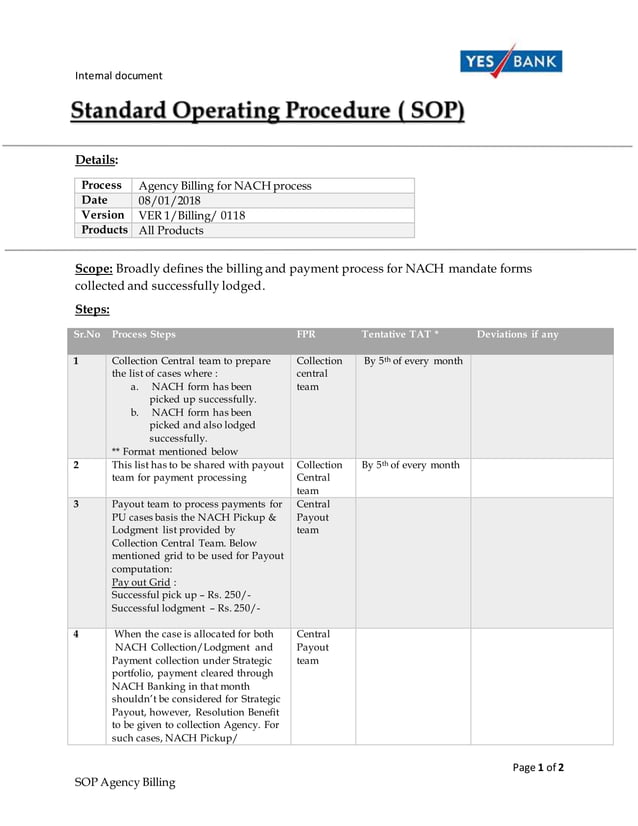 SOP Nach Billing | DOCX