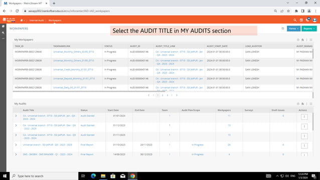 SOP OF CONCURRENT AUDIT ON ASS PORTAL[1].pptx