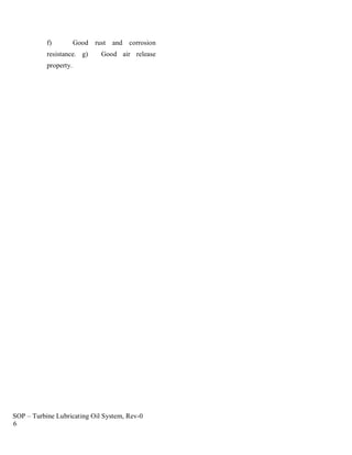 Sop of turbine lubrication oil system | DOC