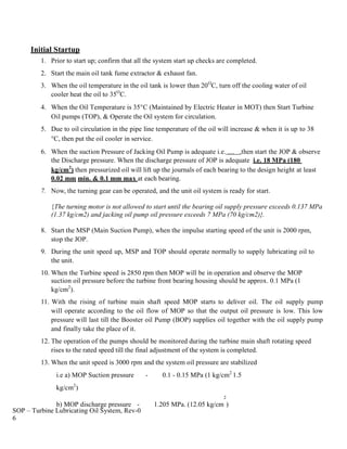 Sop of turbine lubrication oil system | DOC