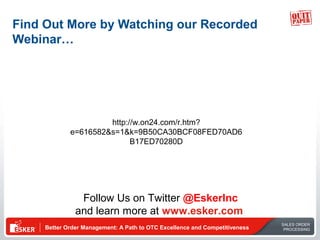 Esker Webinar: Better Order Management | PPT