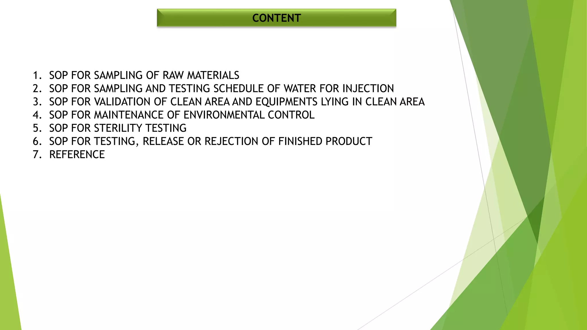 STANDARD OPERATING PROCEDURES FOR PARENTERAL DOSAGE FORM PREPARATION | PDF