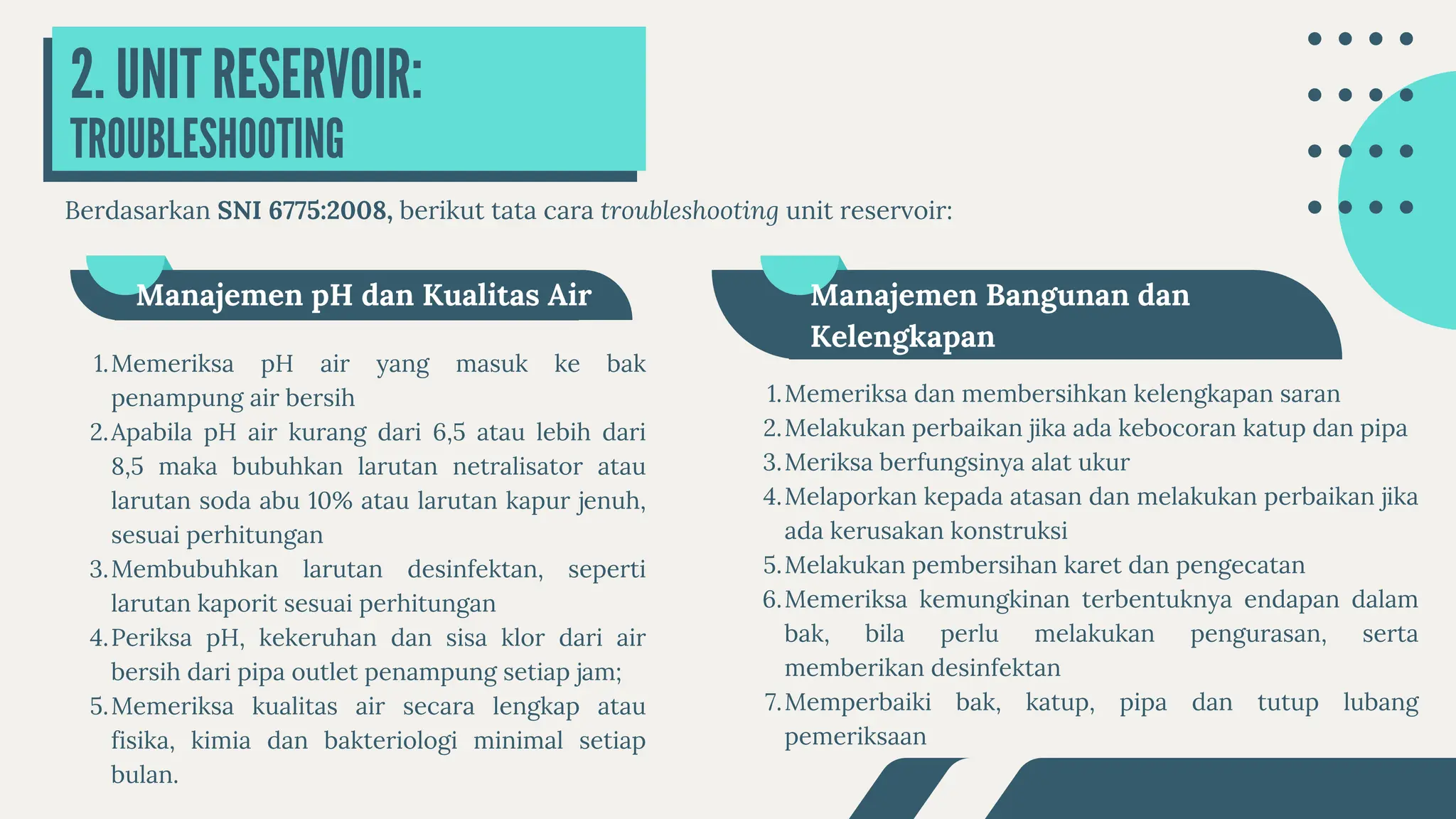 SOP, Pemeliharaan, Troubleshooting Unit Instalasi Pengolahan Air.pdf