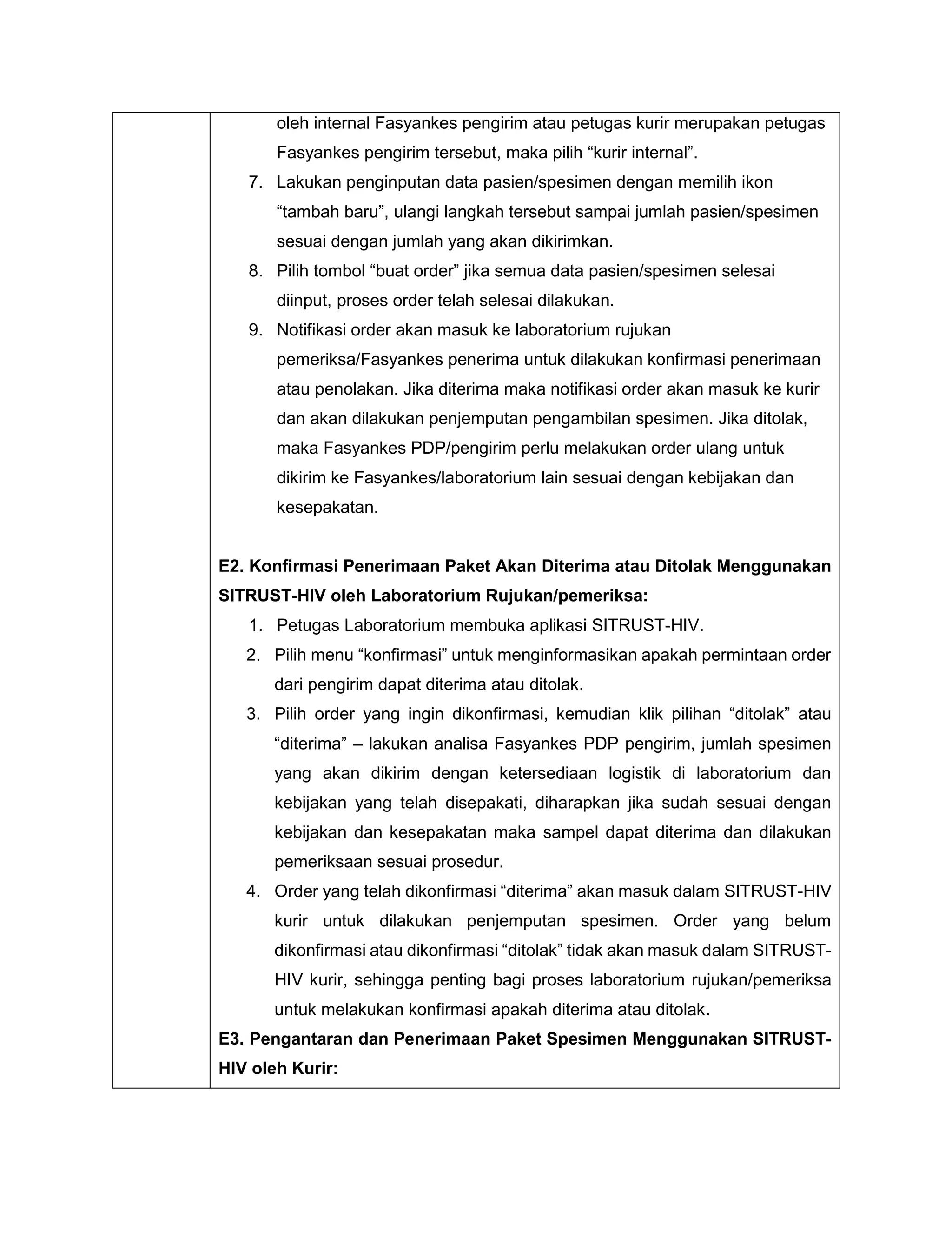 SOP Pengambilan, Pengemasan, Penyimpanan dan Pengiriman Spesimen Viral Load (VL) HIV di ...