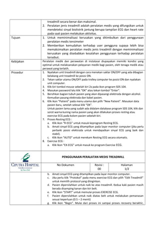 Sop pengoperasian alat medis | DOC