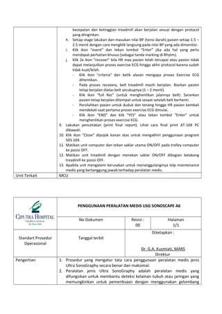 Sop pengoperasian alat medis | DOC