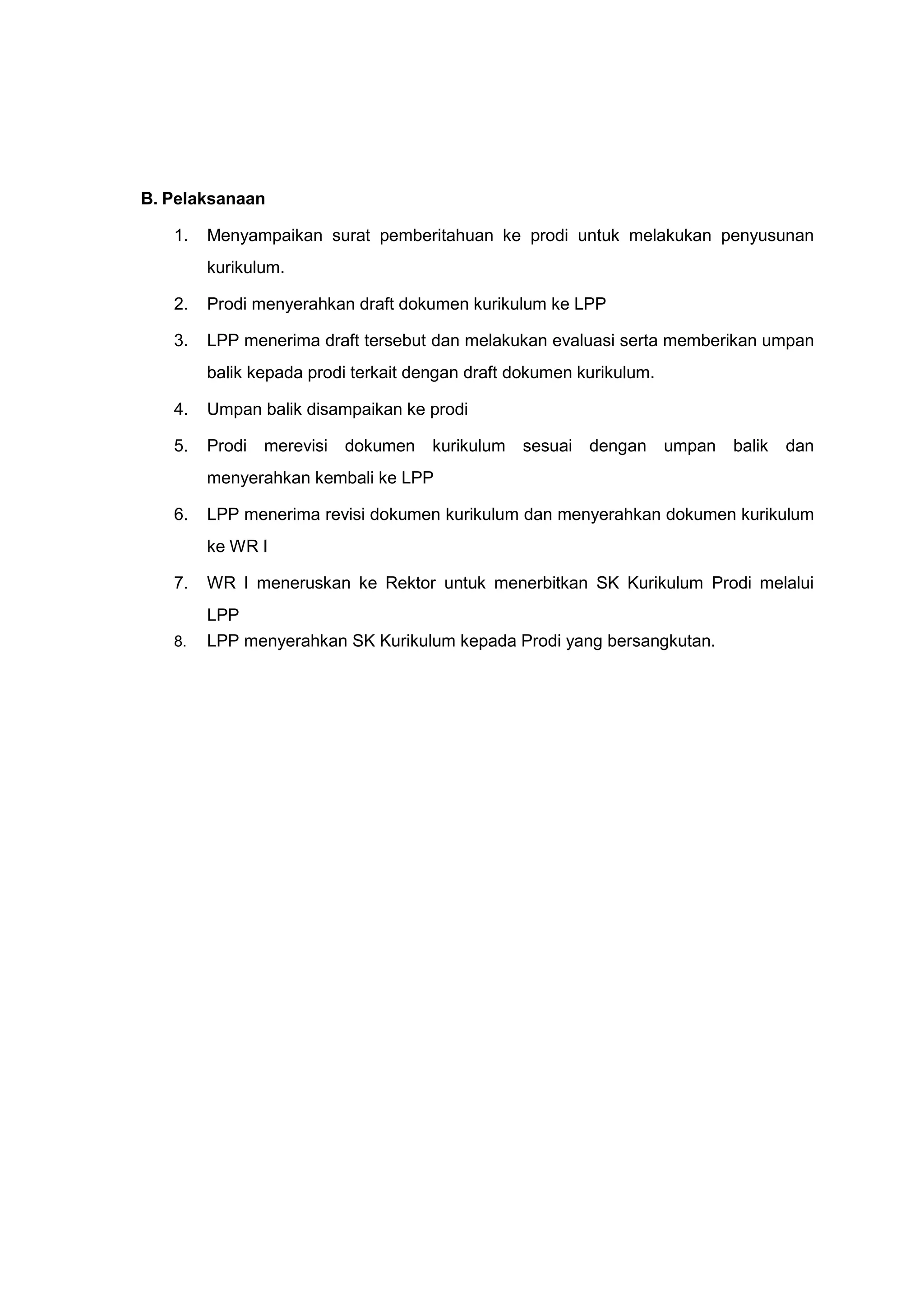 Sop penyusunan kurikulum | PDF