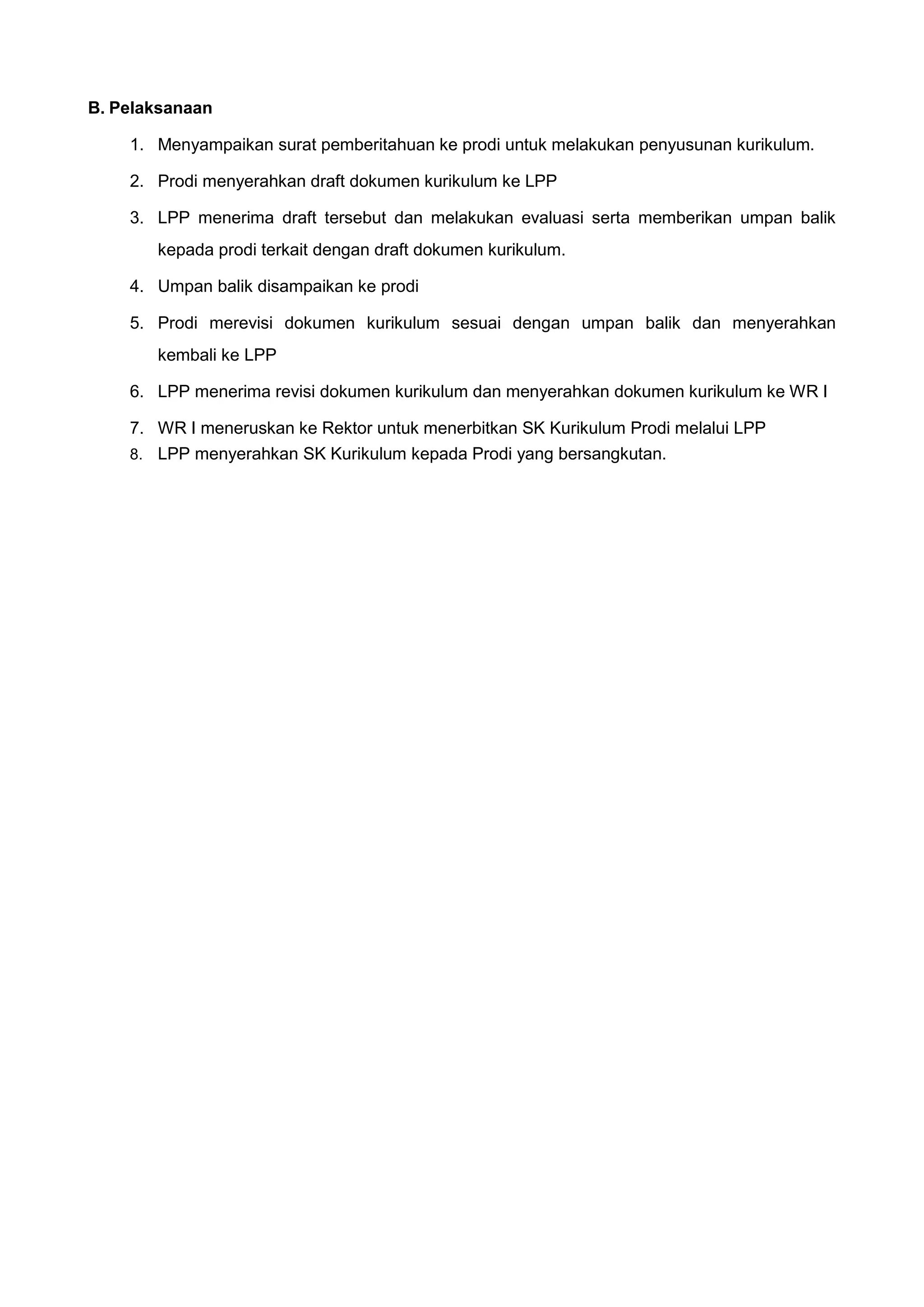 Sop penyusunan kurikulum | PDF