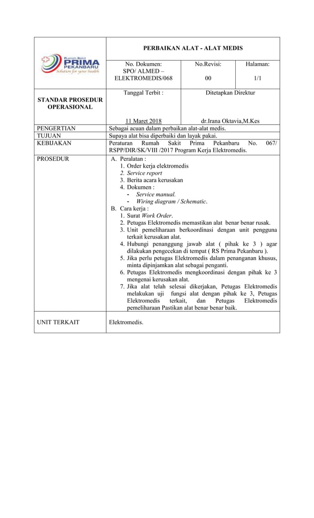 SOP Perbaikan alat medis.docx