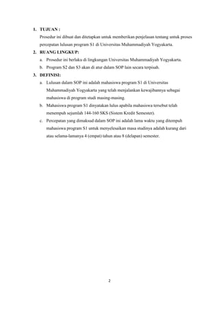 Sop percepatan lulusan | PDF