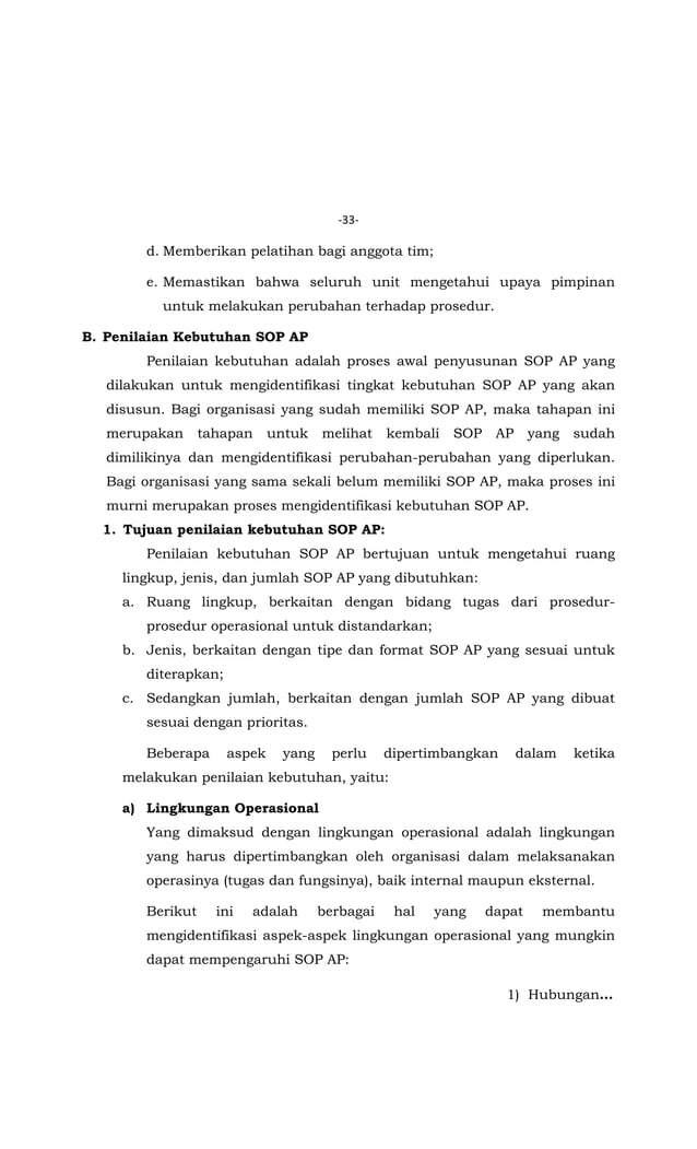 Sop permenpan 35 thn 2012 | PDF