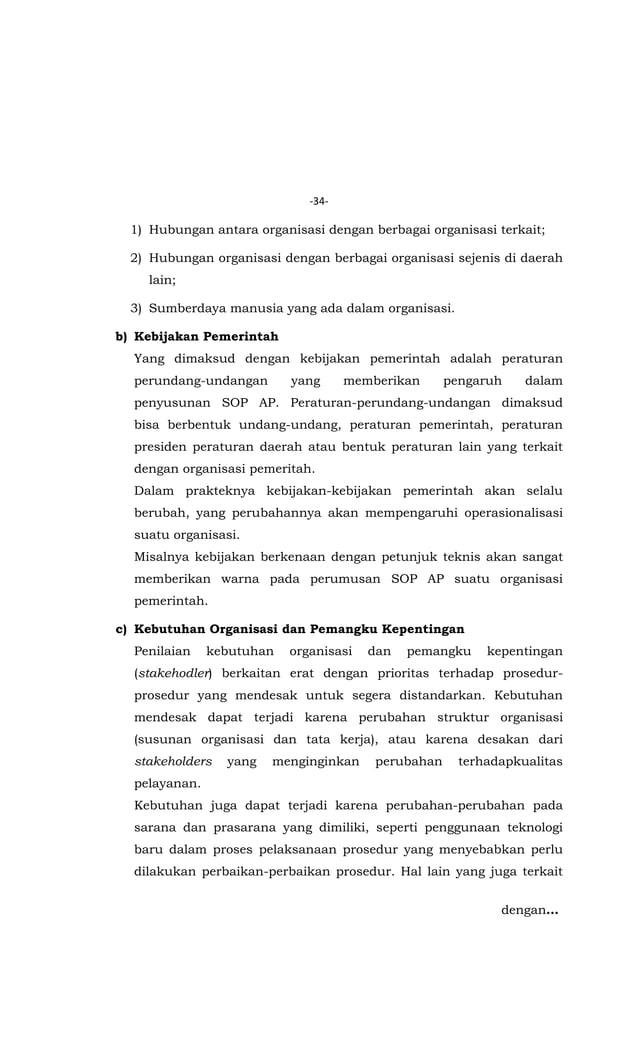 Sop permenpan 35 thn 2012 | PDF