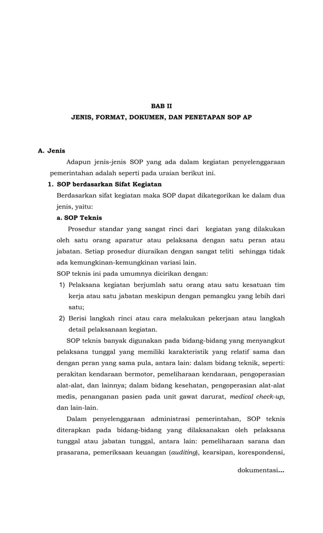 Sop permenpan 35 thn 2012 | PDF