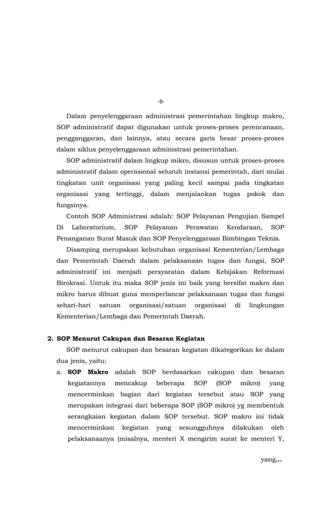 Sop permenpan 35 thn 2012 | PDF