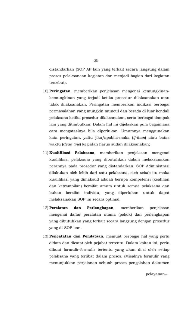 Sop permenpan 35 thn 2012 | PDF