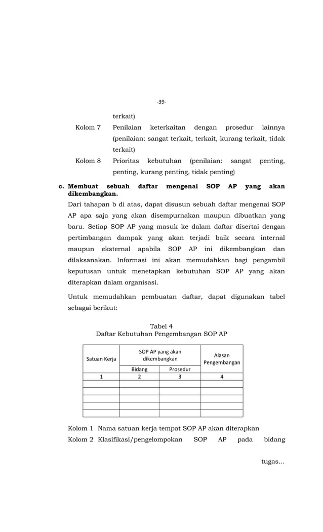 Sop permenpan 35 thn 2012 | PDF
