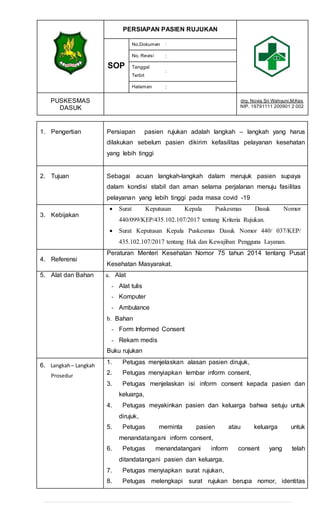 SOP PERSIAPAN RUJUKAN.doc
