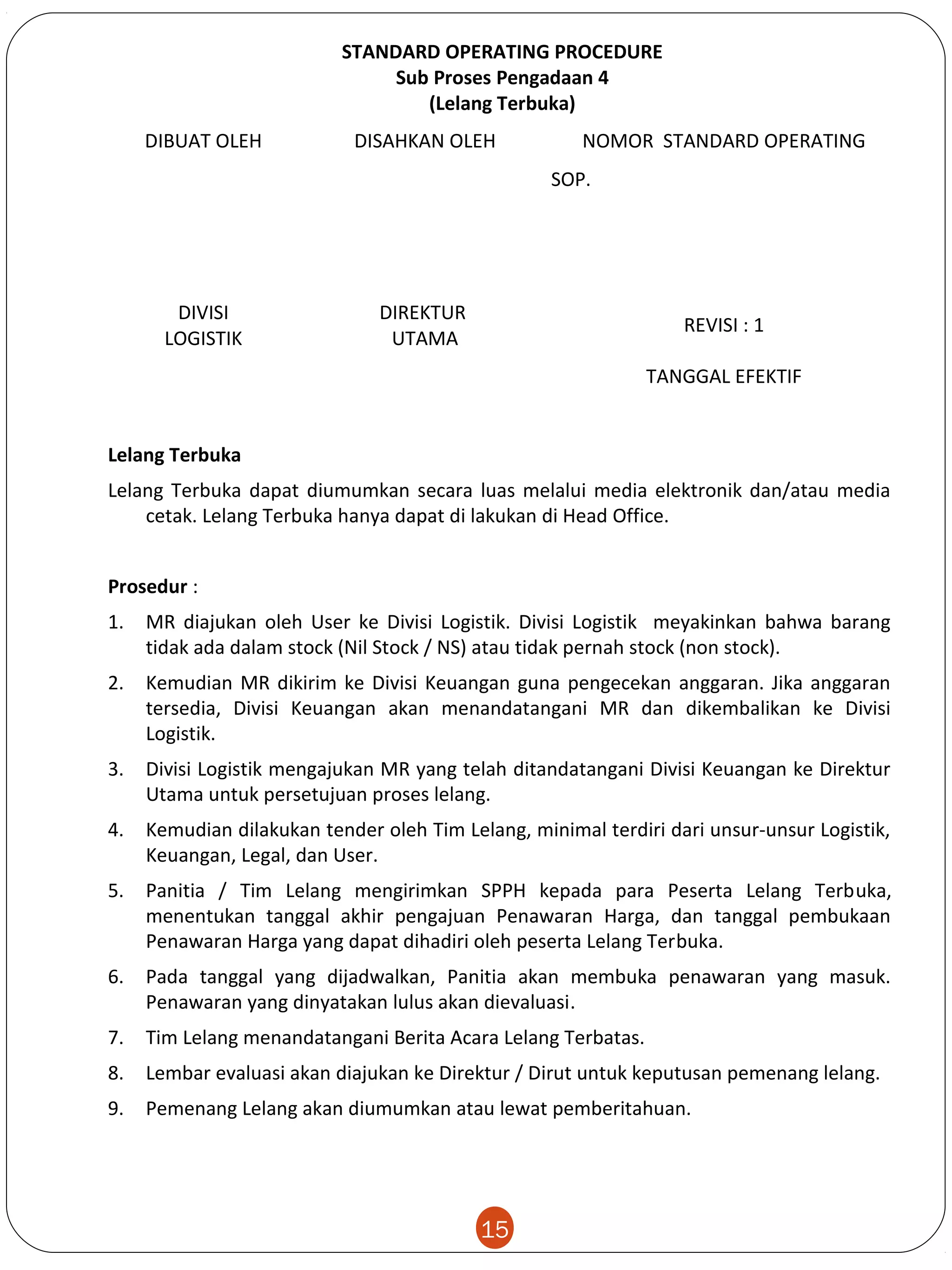 Sop & plan logistics final | PPT
