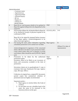 Sop possession version 4 | PDF