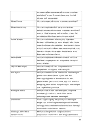 SOP PENYELENGGARAAN PEMETAAN PARTISIPATIF DAN PENGENDALIAN KUALITAS ...