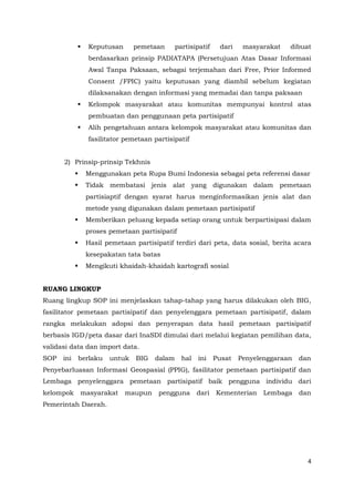SOP PENYELENGGARAAN PEMETAAN PARTISIPATIF DAN PENGENDALIAN KUALITAS ...