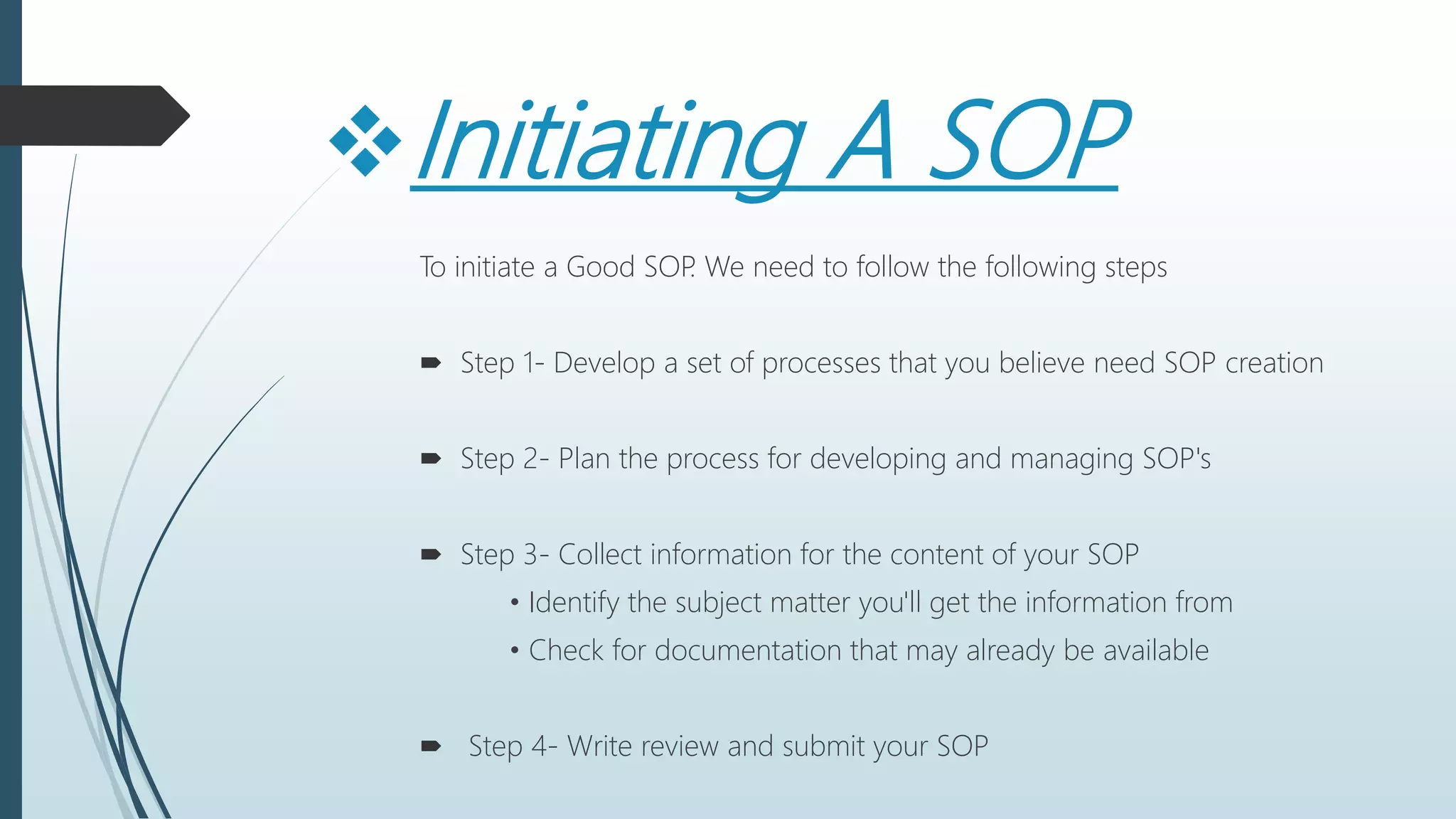 SOP standard operating procedure presentation | PPTX