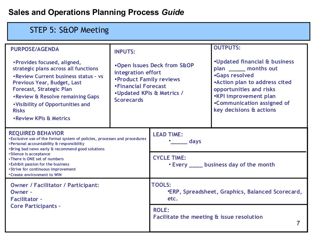 S op Process Template