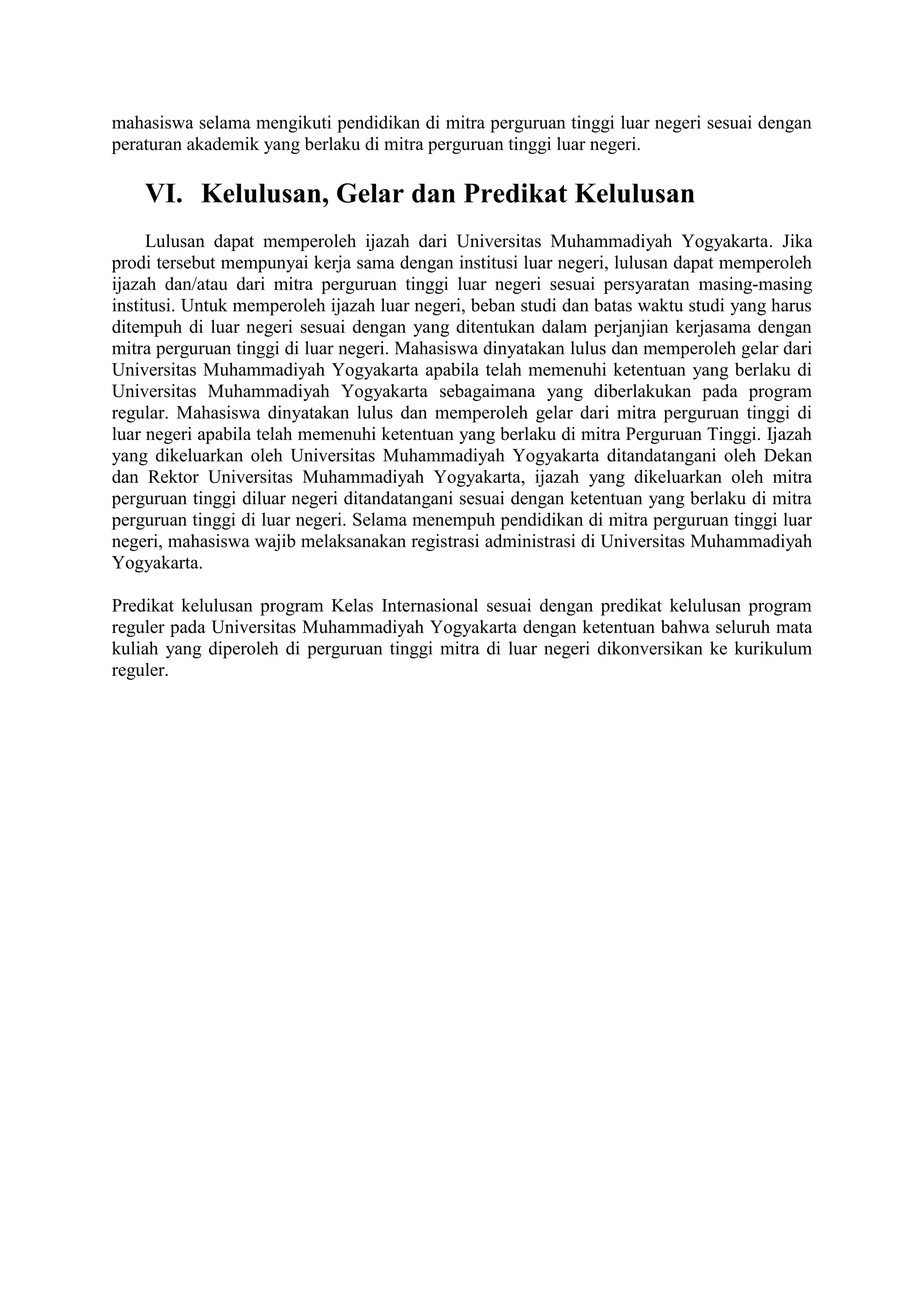 Sop Program Internasional | PDF