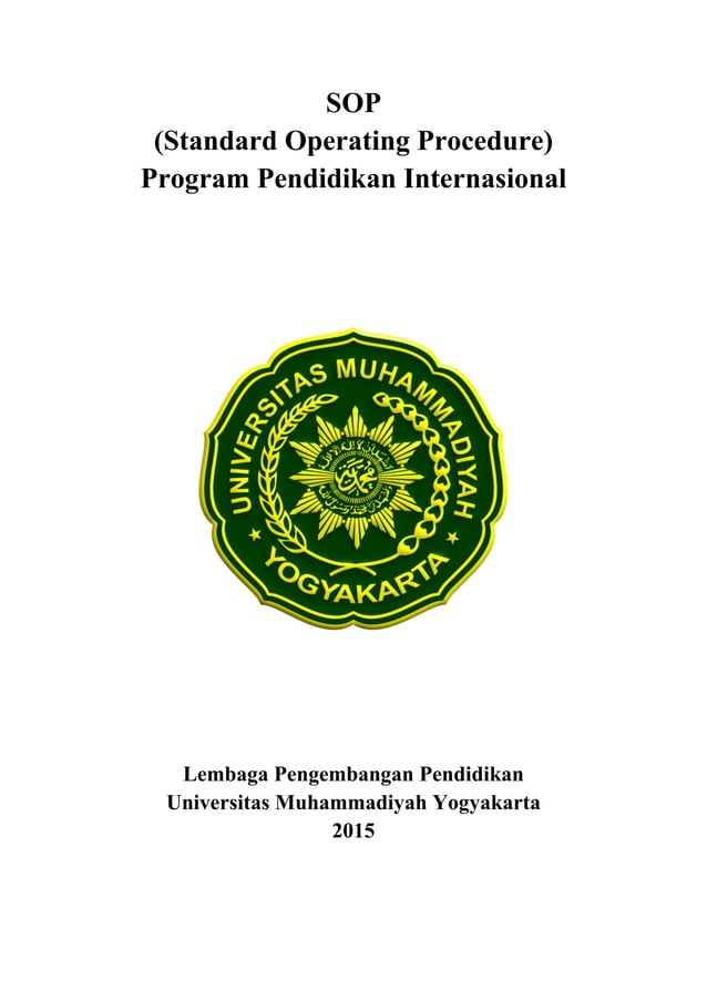 Sop Program Internasional | PDF