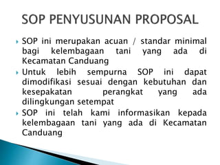 Sop proposal keltan | PPT
