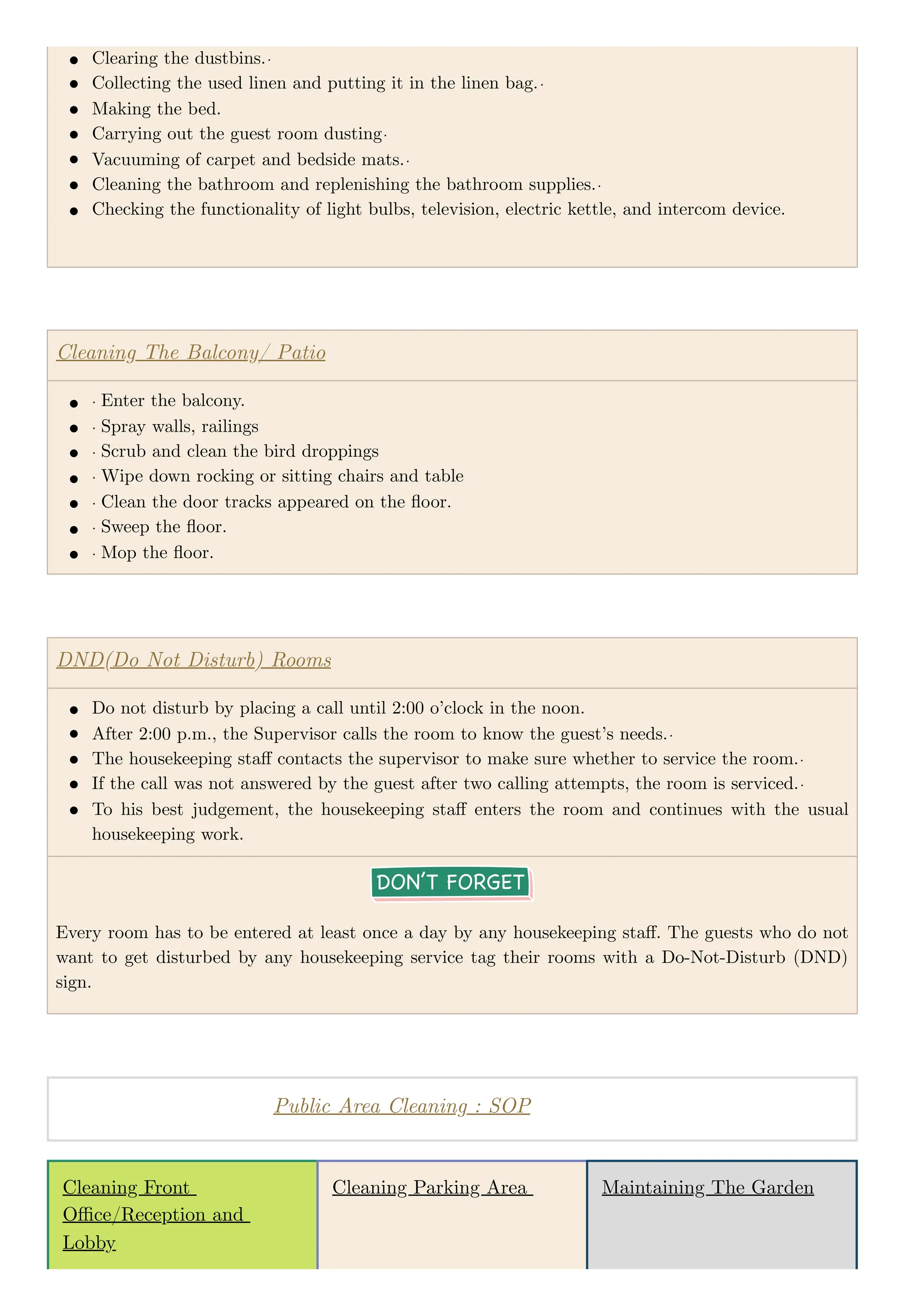 STANDARD OPERATING PROCEEDURES OF HOTEL INDUSTRY,VILLAS .pdf