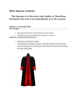 Soprana vestments | PDF