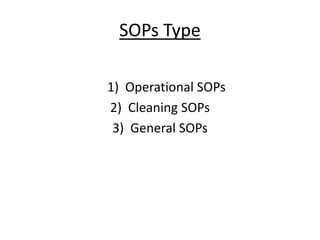 SOPs | PPT