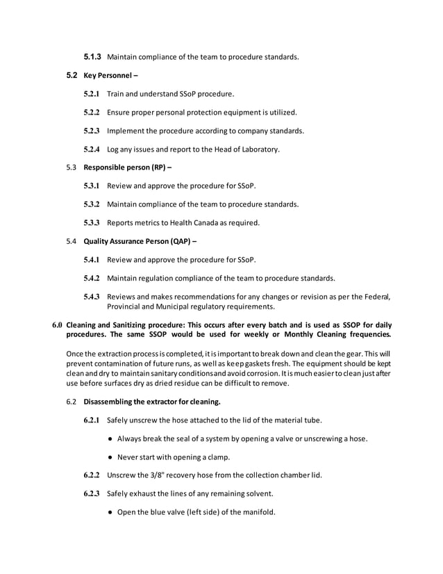Sample of a Standard Operating Procedure (SOP) for Cleaning and ...