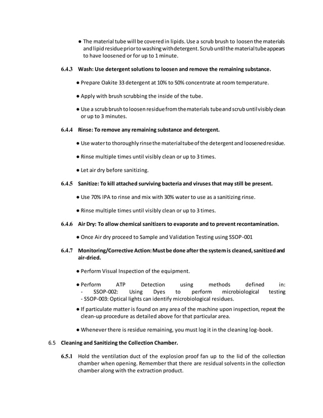 Sample of a Standard Operating Procedure (SOP) for Cleaning and ...
