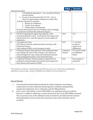 SOP Settlement Version 2 | PDF
