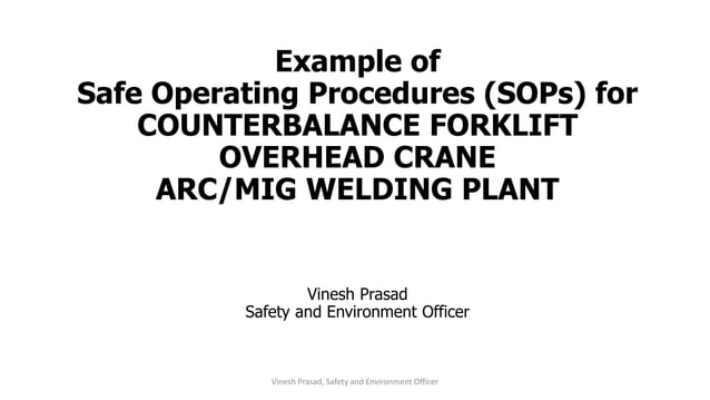 Example of Safe Operating Procedure | PPTX | Business | Business and ...