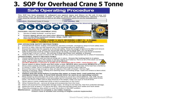 Example of Safe Operating Procedure | PPTX | Business | Business and ...