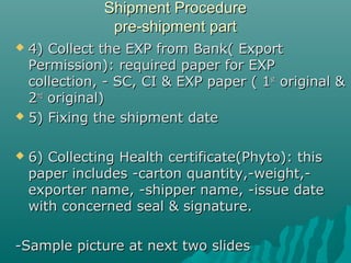 Shipment mechanism export | PPT