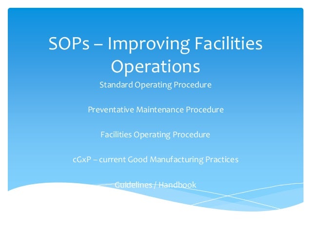 Maintenance Sop Template | PDF Template