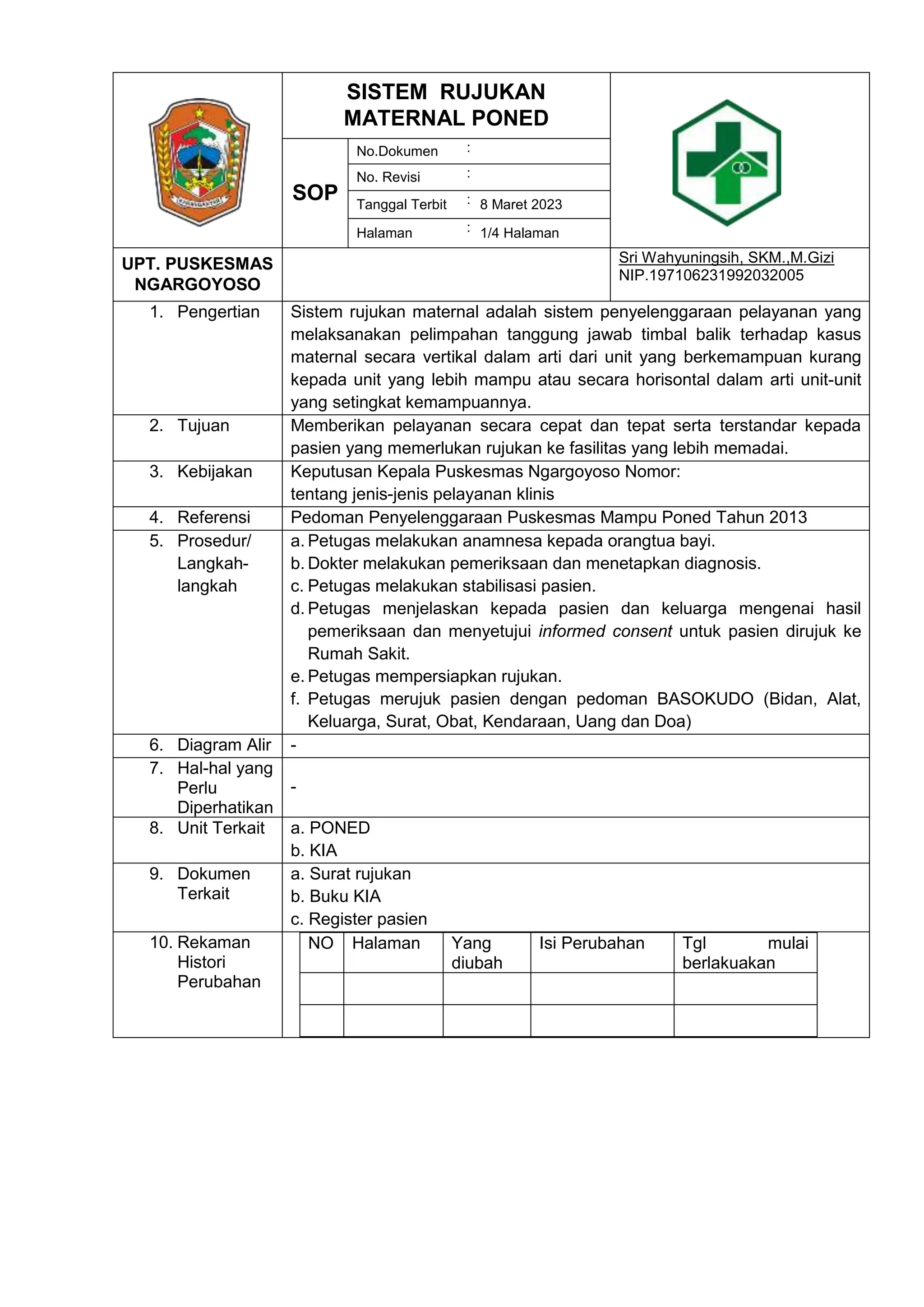SOP SISTEM RUJUKAN MATERNAL 2023.doc